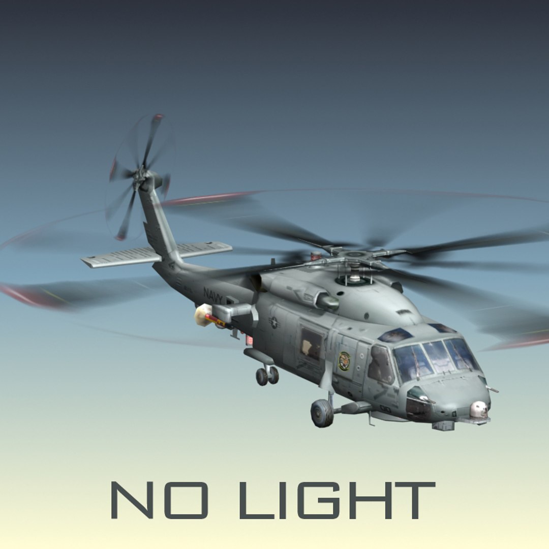 Sh-60 Seahawk Translucent Rotor 3d Obj