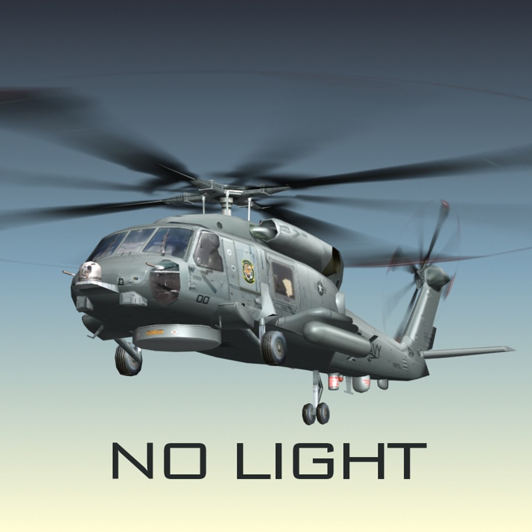 Sh-60 Seahawk Translucent Rotor 3d Obj