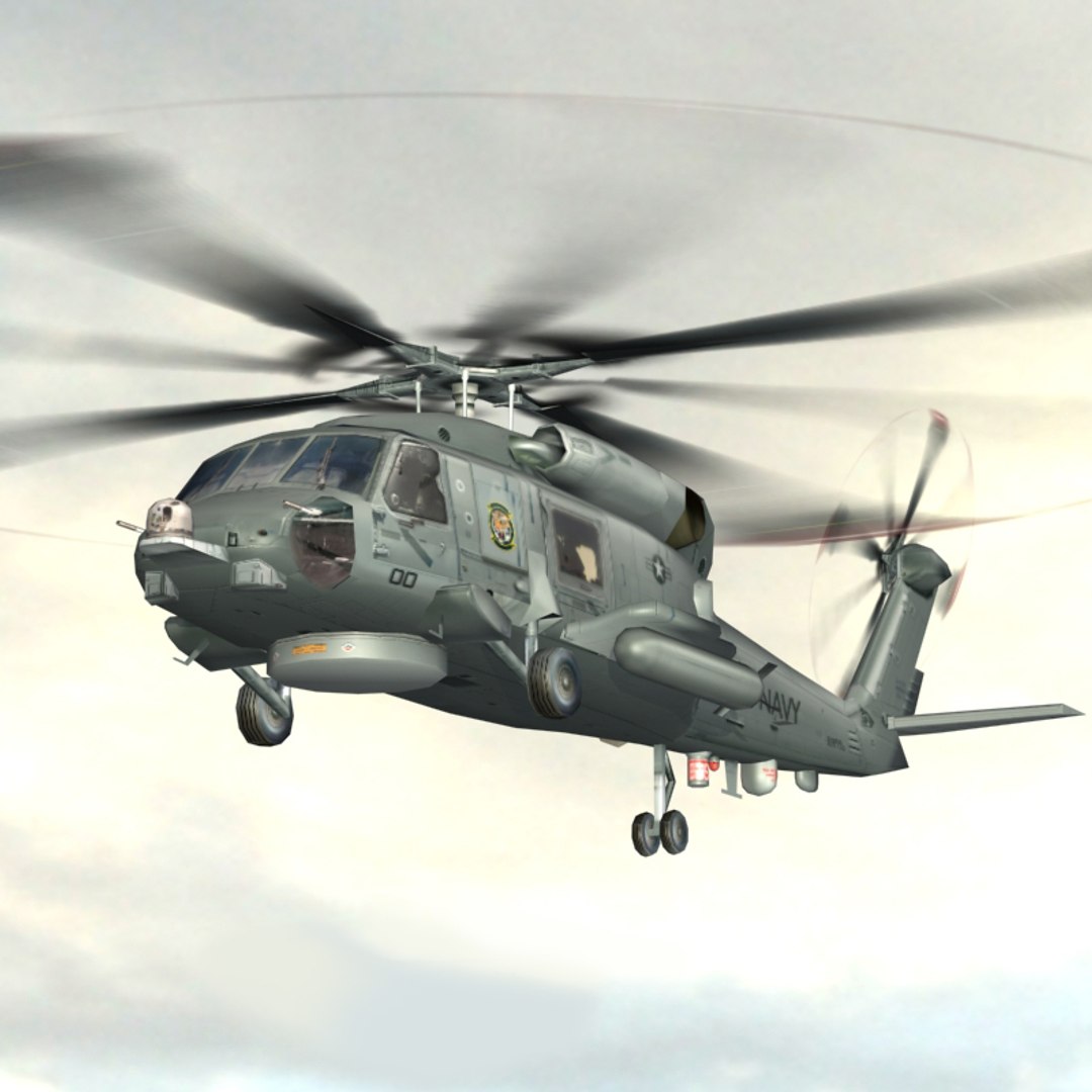 Sh-60 Seahawk Translucent Rotor 3d Obj
