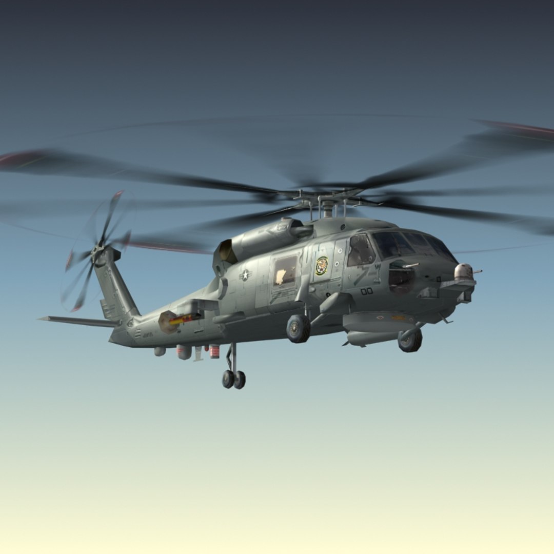 Sh-60 Seahawk Translucent Rotor 3d Obj