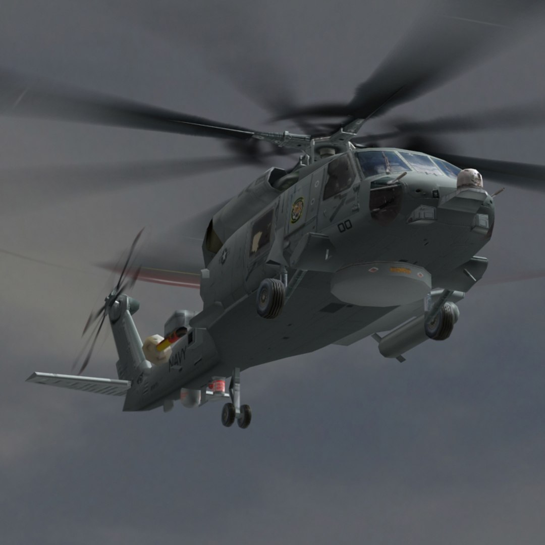 Sh-60 Seahawk Translucent Rotor 3d Obj