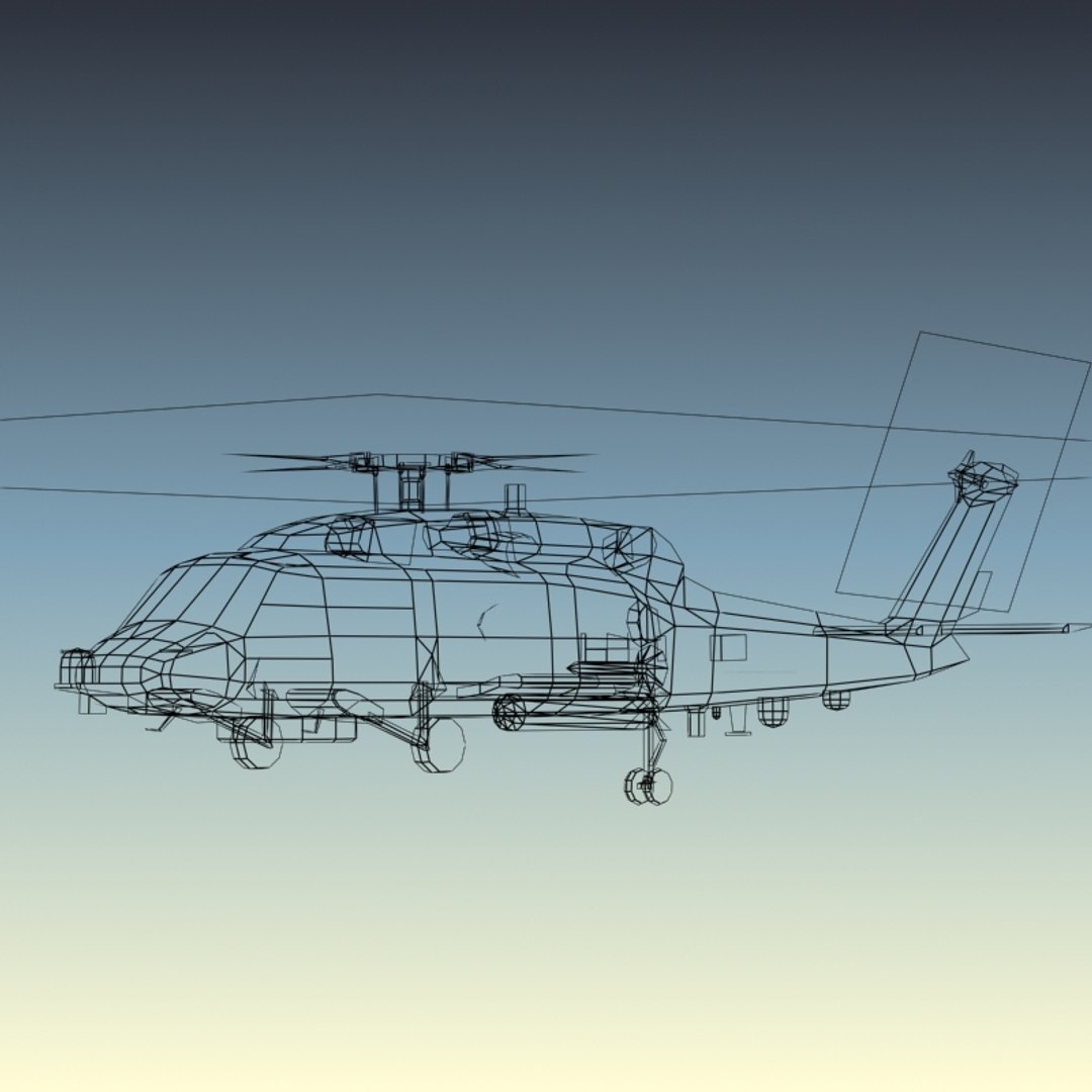 Sh-60 Seahawk Translucent Rotor 3d Obj