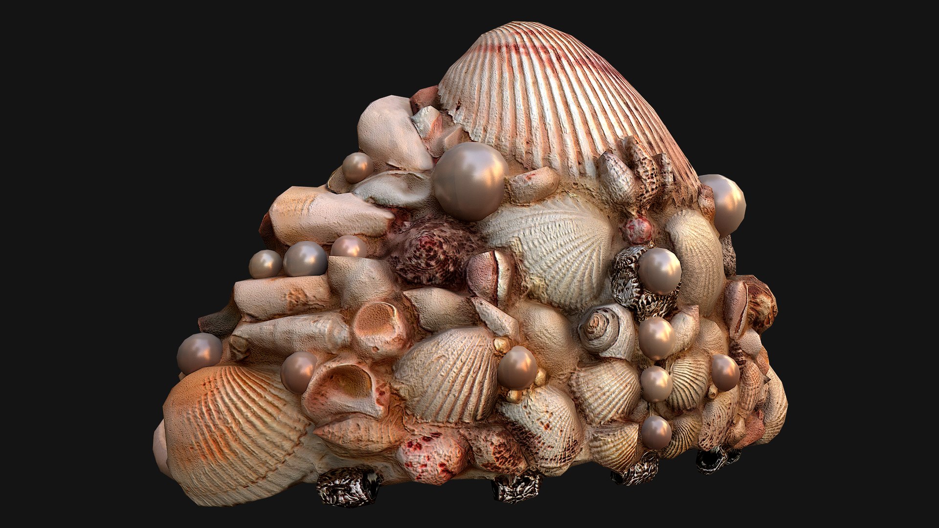 Barbie Crown Seashell Tiara 3D Model - TurboSquid 2176174