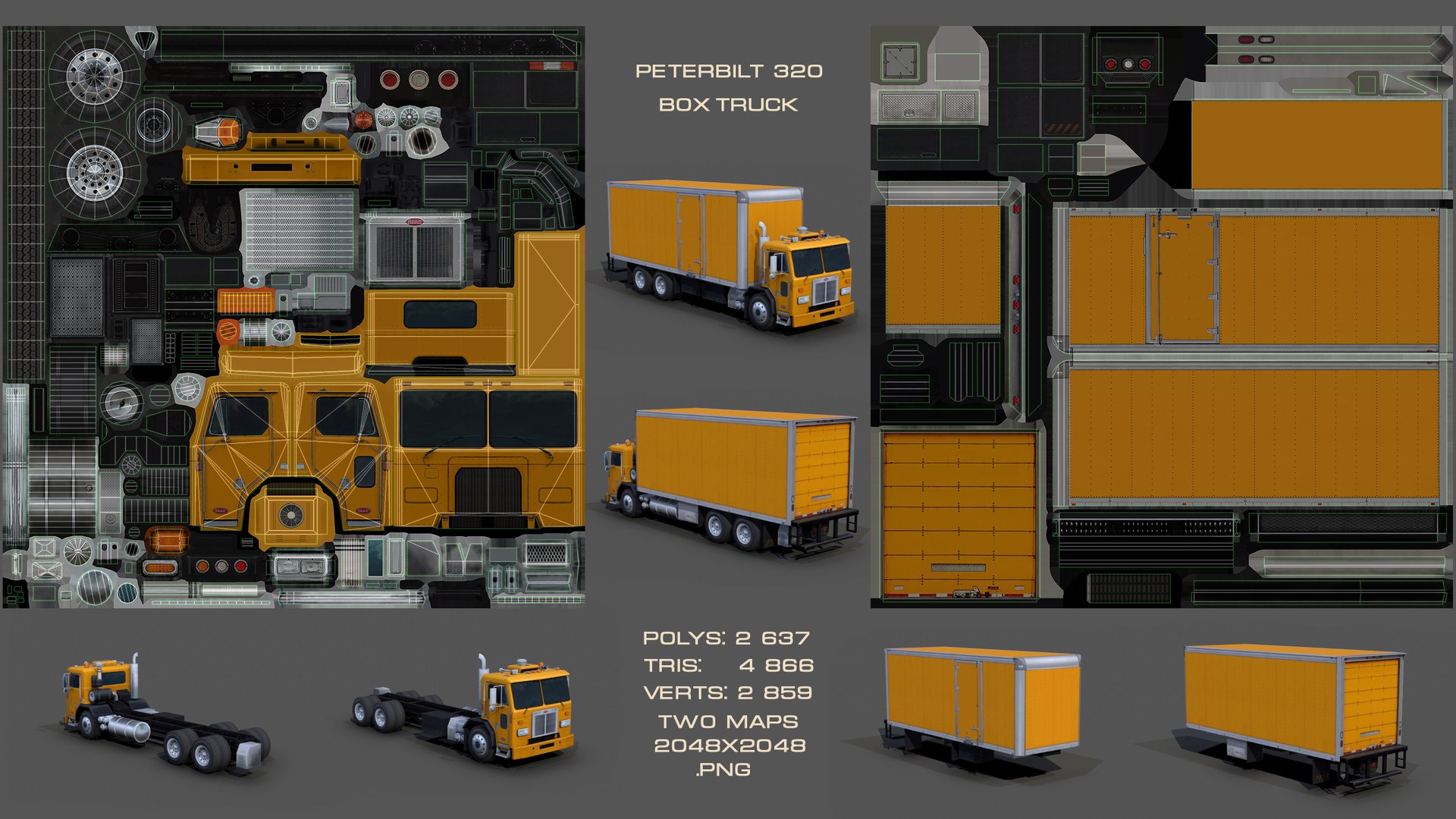 3D Peterbilt 320 2005 Box truck s03 - TurboSquid 2178634