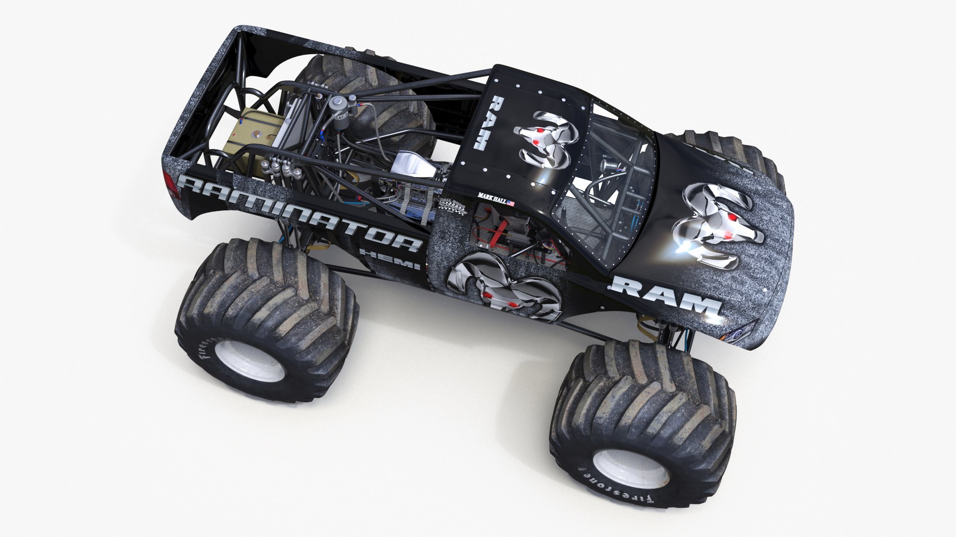 3D Raminator Monster Truck Rigged Model - TurboSquid 2384248
