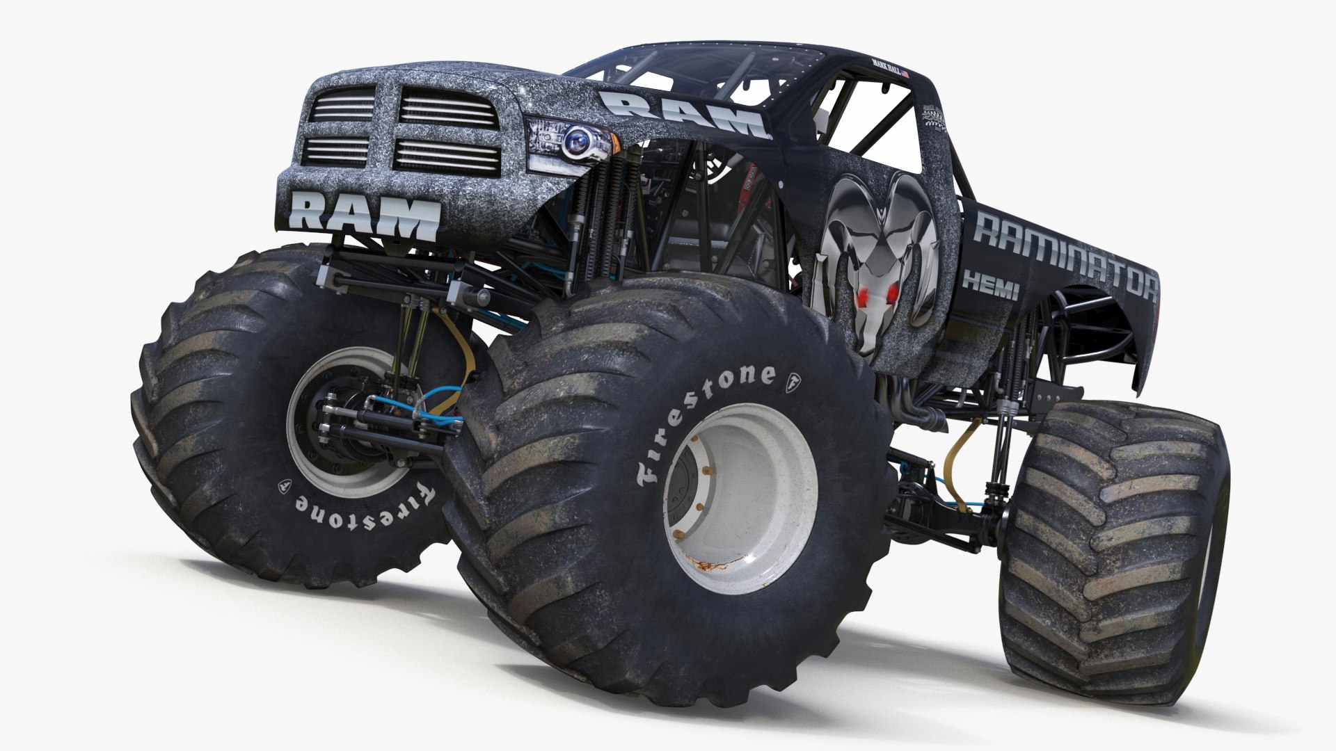 3D Raminator Monster Truck Rigged Model - TurboSquid 2384248