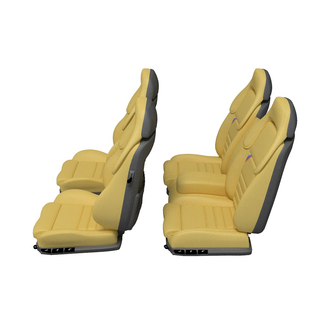 3d model car seat set