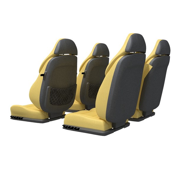 3d model car seat set
