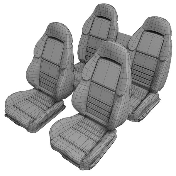 3d model car seat set