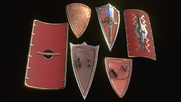 Set shields 3D model - TurboSquid 1713052