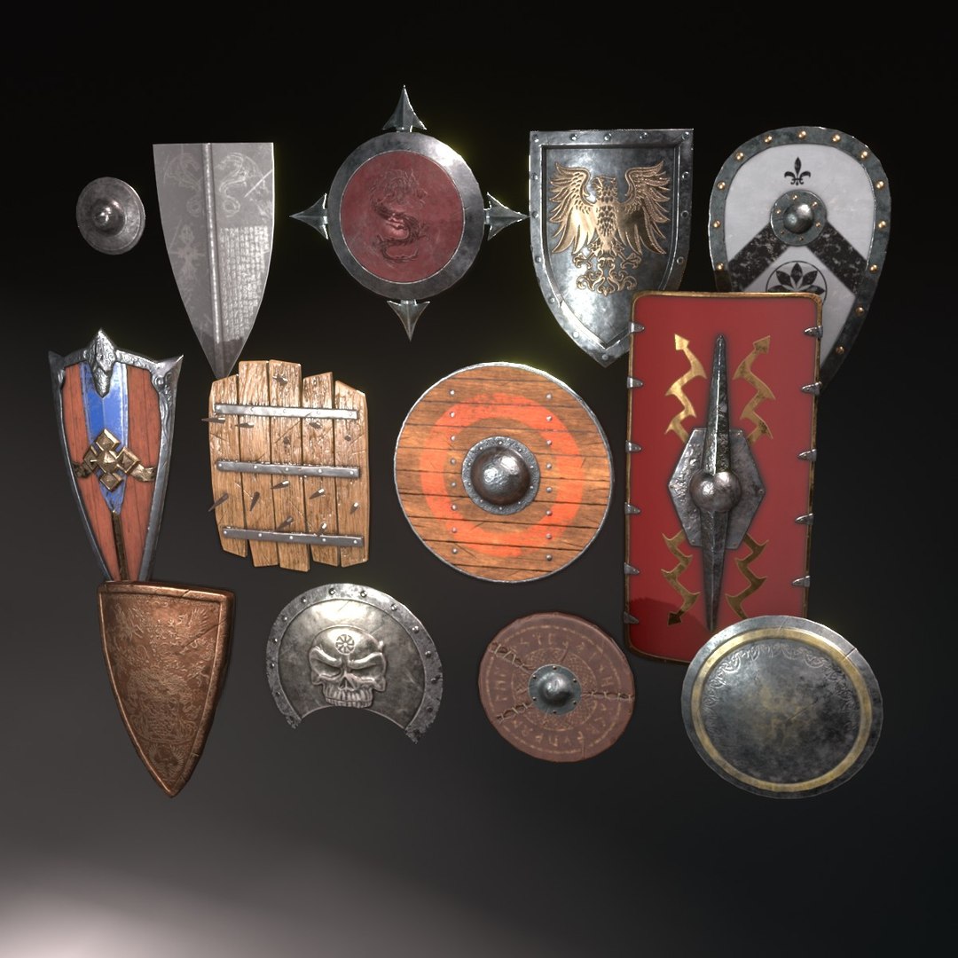 Set Shields 3D Model - TurboSquid 1713052