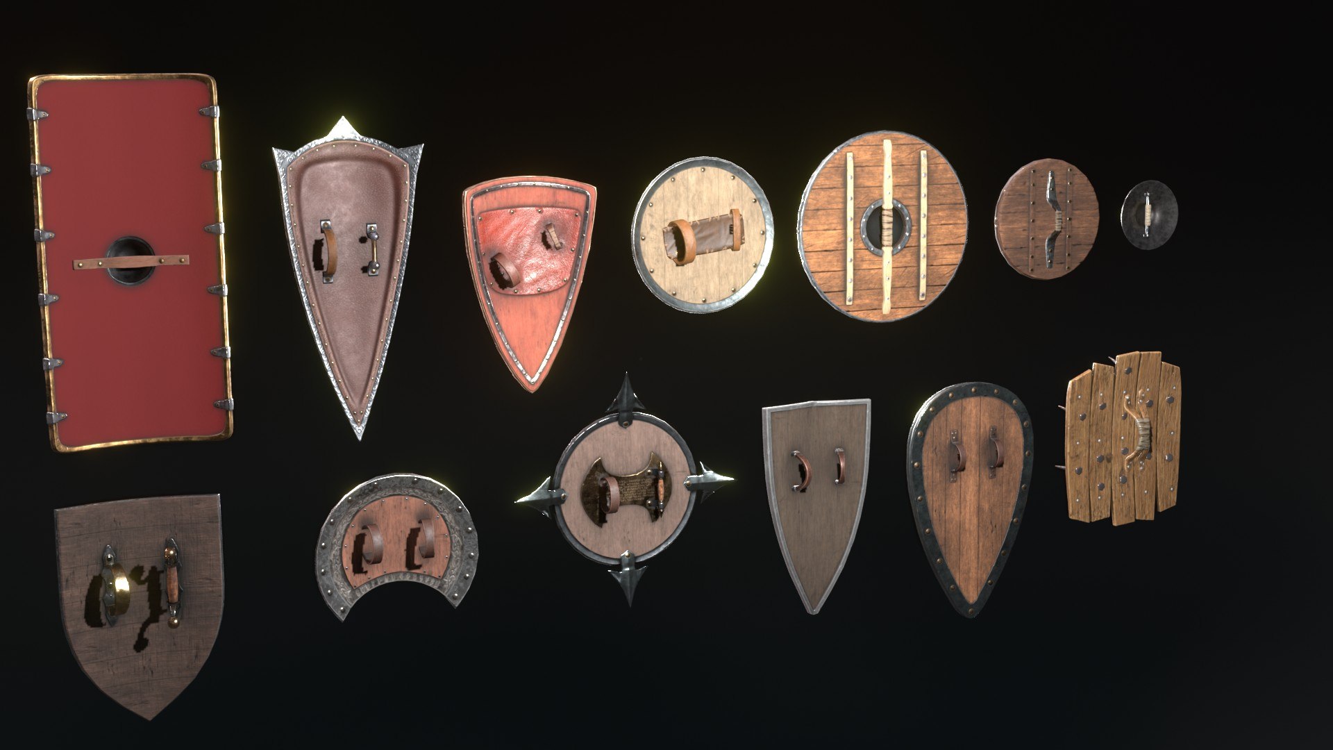 Set Shields 3D Model - TurboSquid 1713052