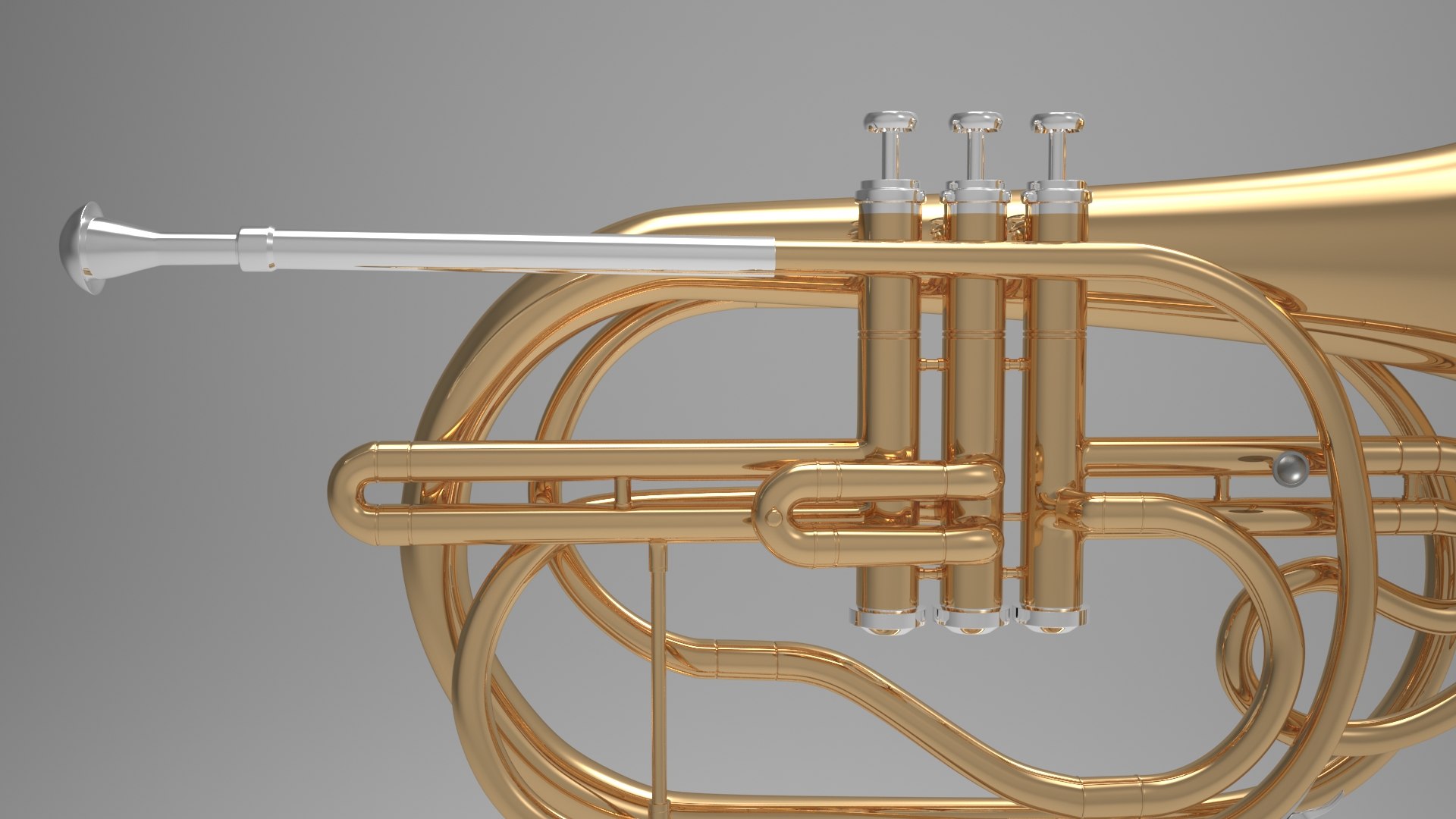 3d Model Tuba Musical Instrument