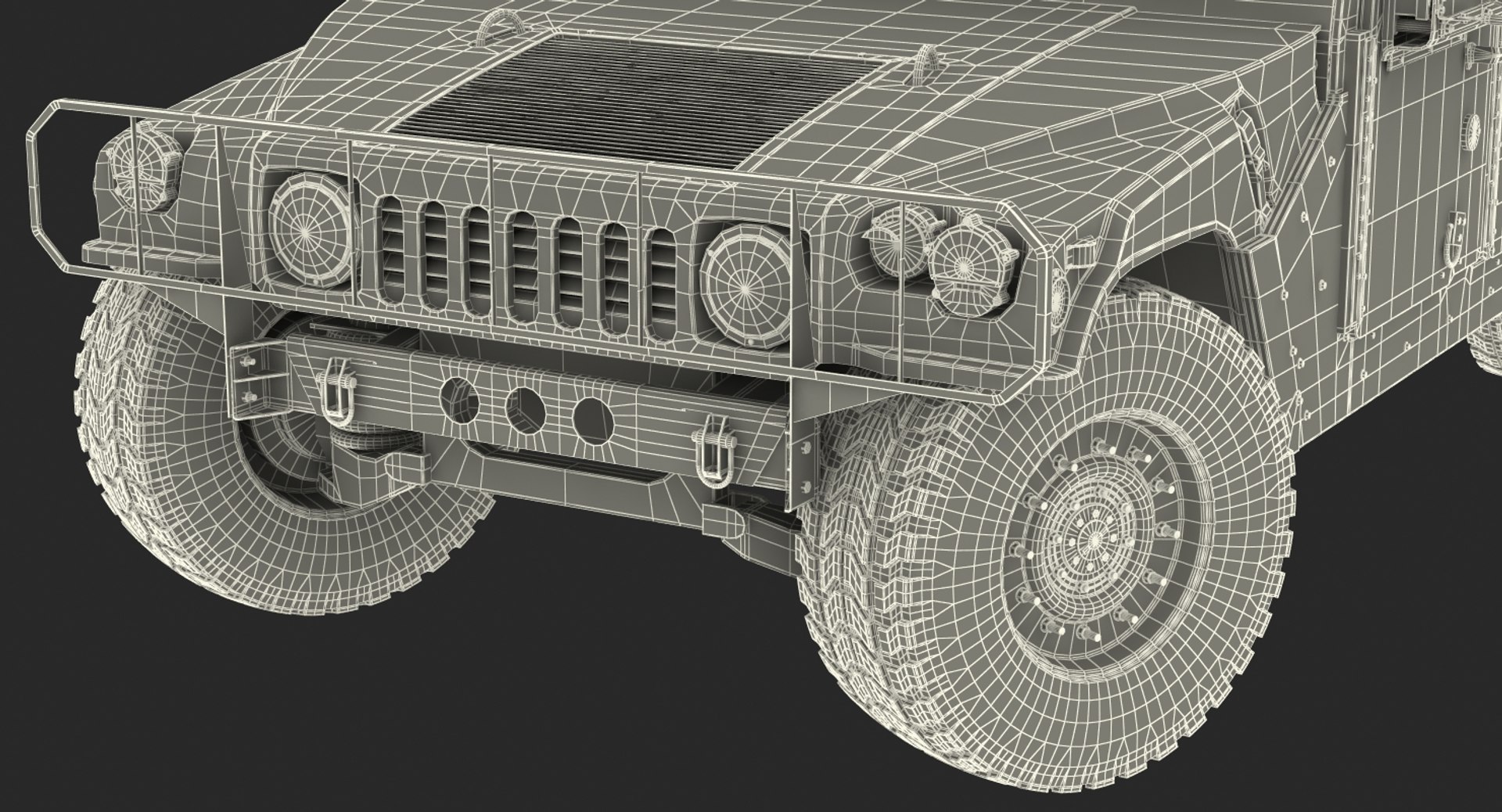 humvee m1151 simple interior 3ds