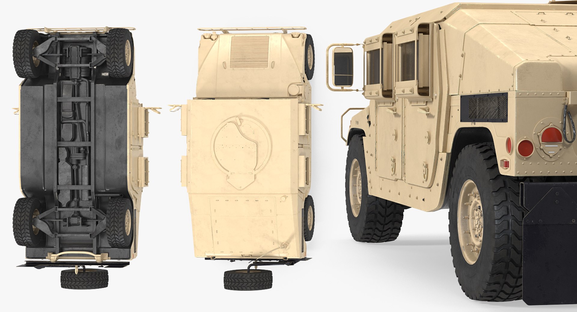 humvee m1151 simple interior 3ds
