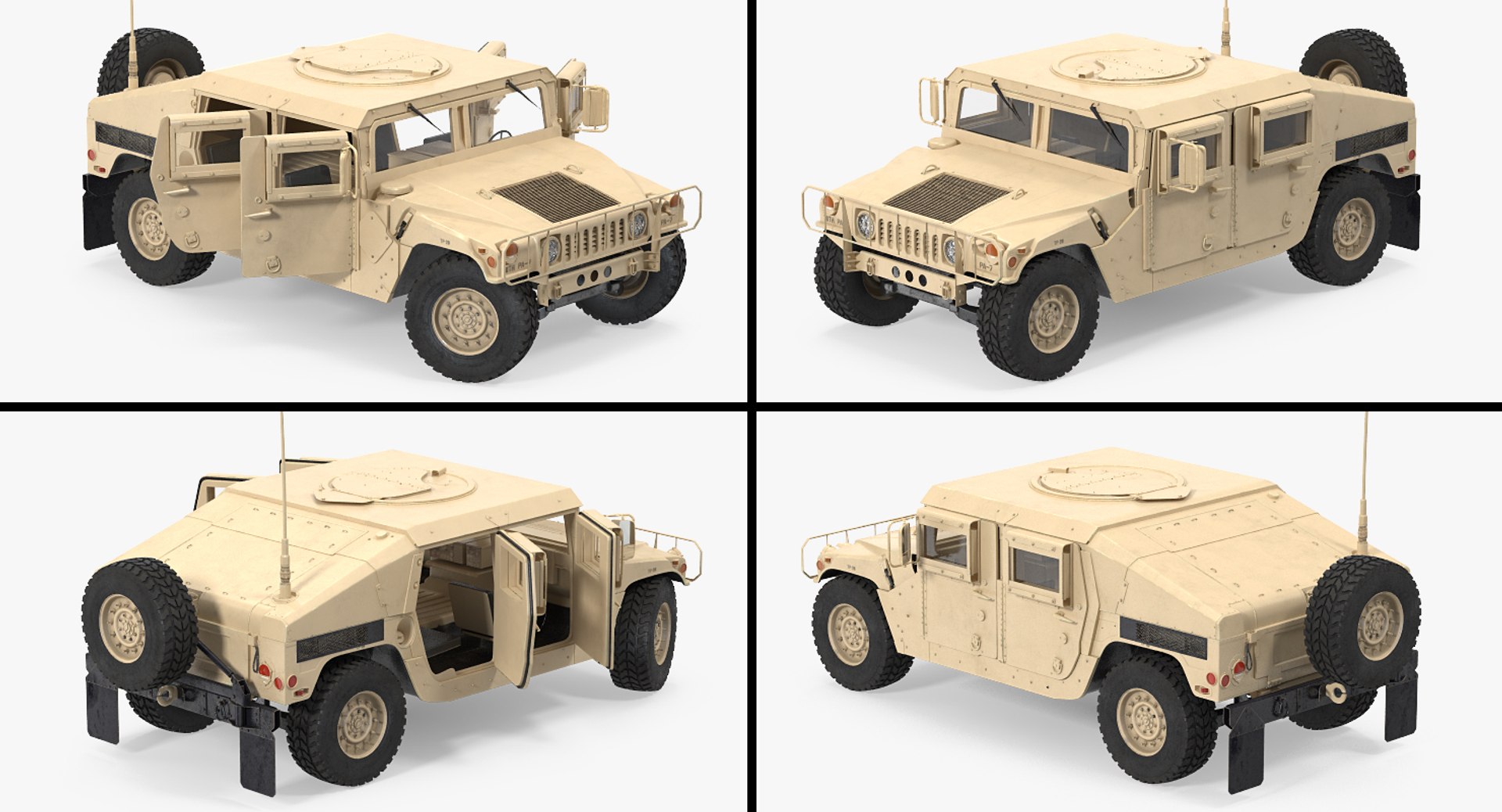 Humvee M1151 Simple Interior 3ds