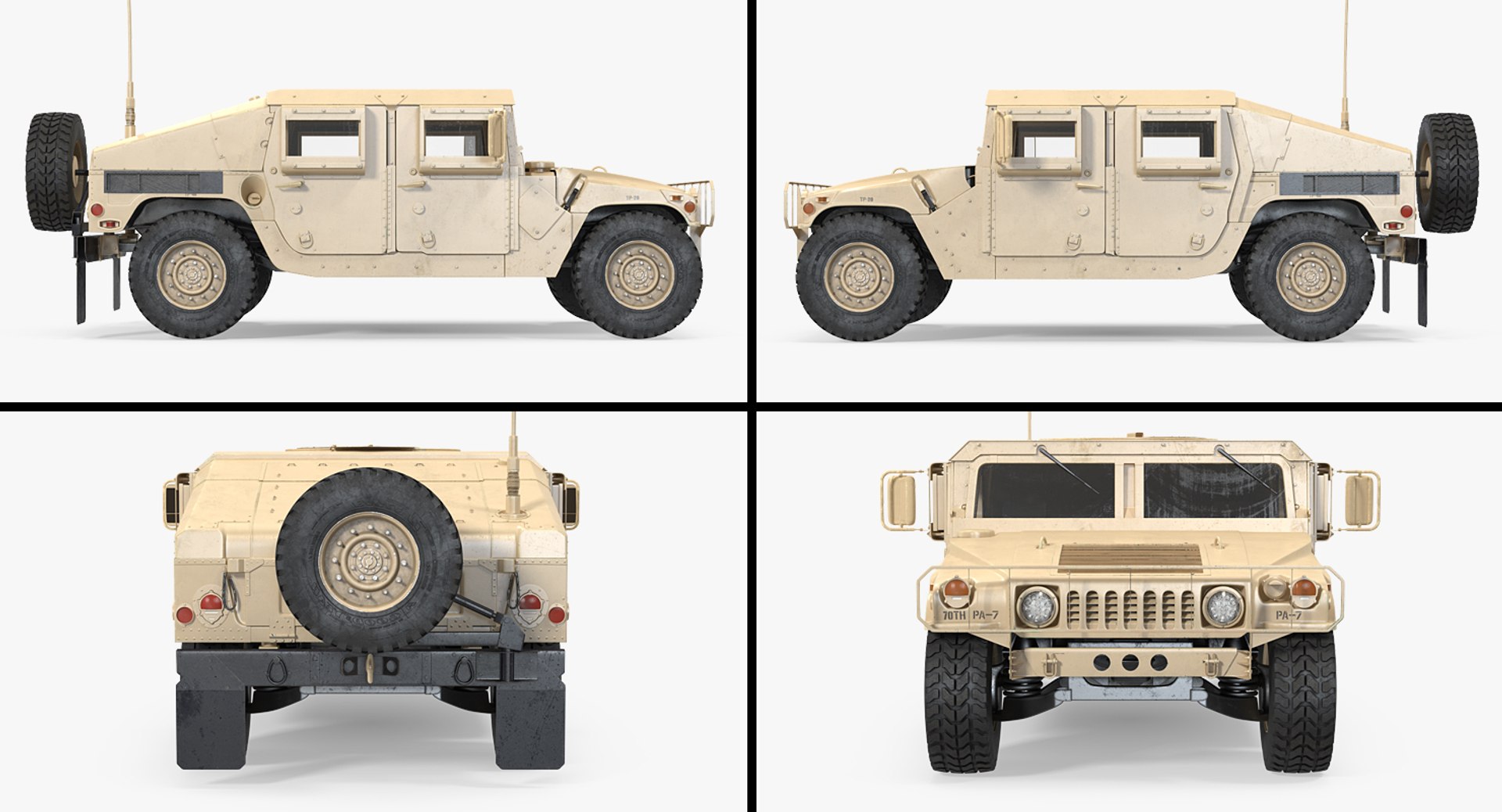 Humvee M1151 Simple Interior 3ds
