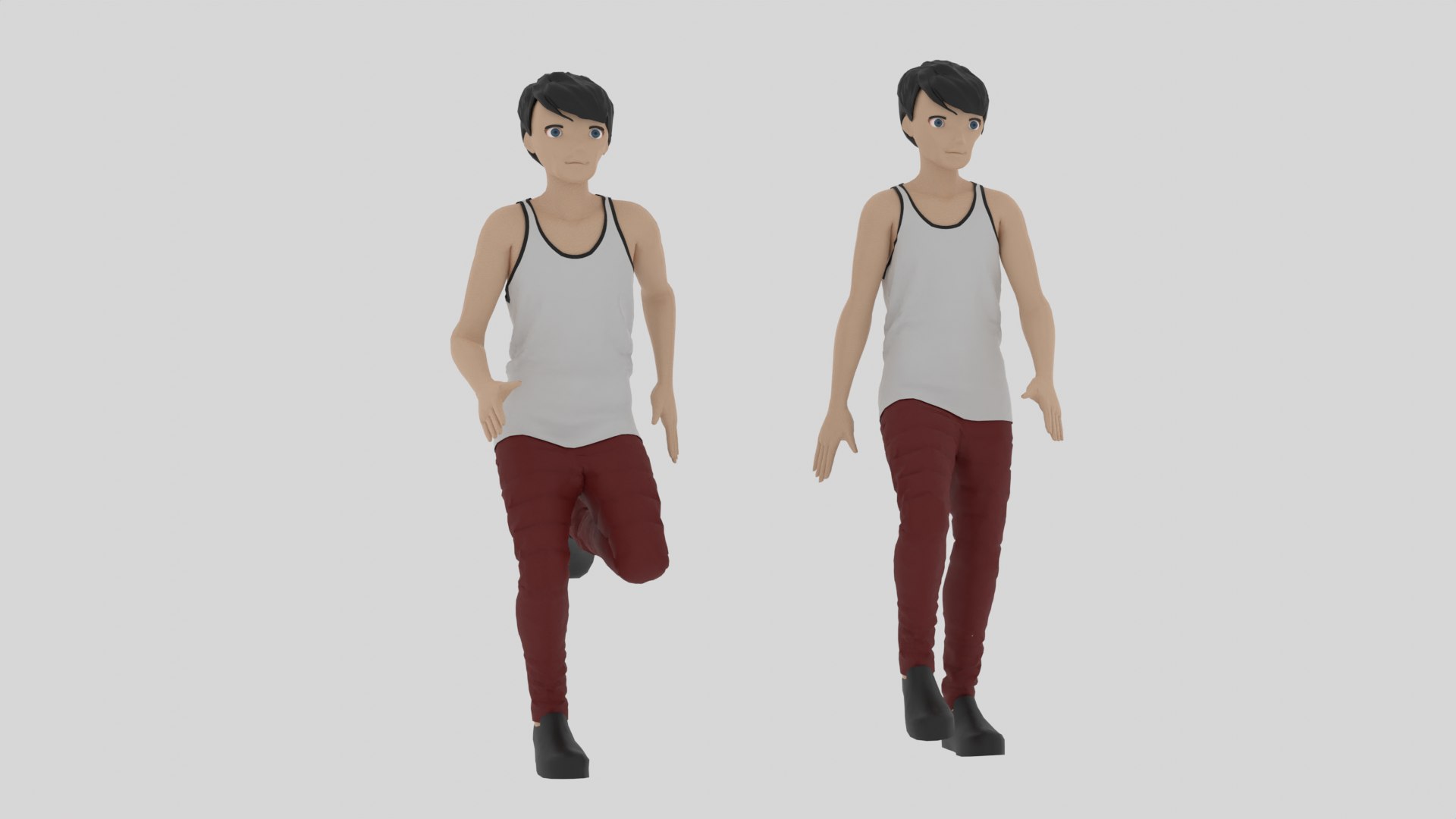 3D Model Cartoon Character Walking And Running Animation - TurboSquid ...