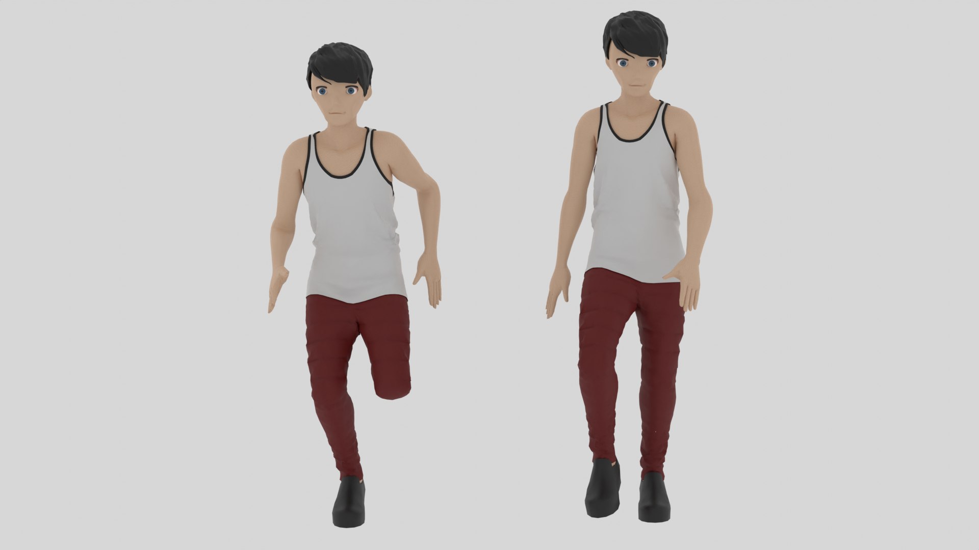 3D Model Cartoon Character Walking And Running Animation - TurboSquid ...