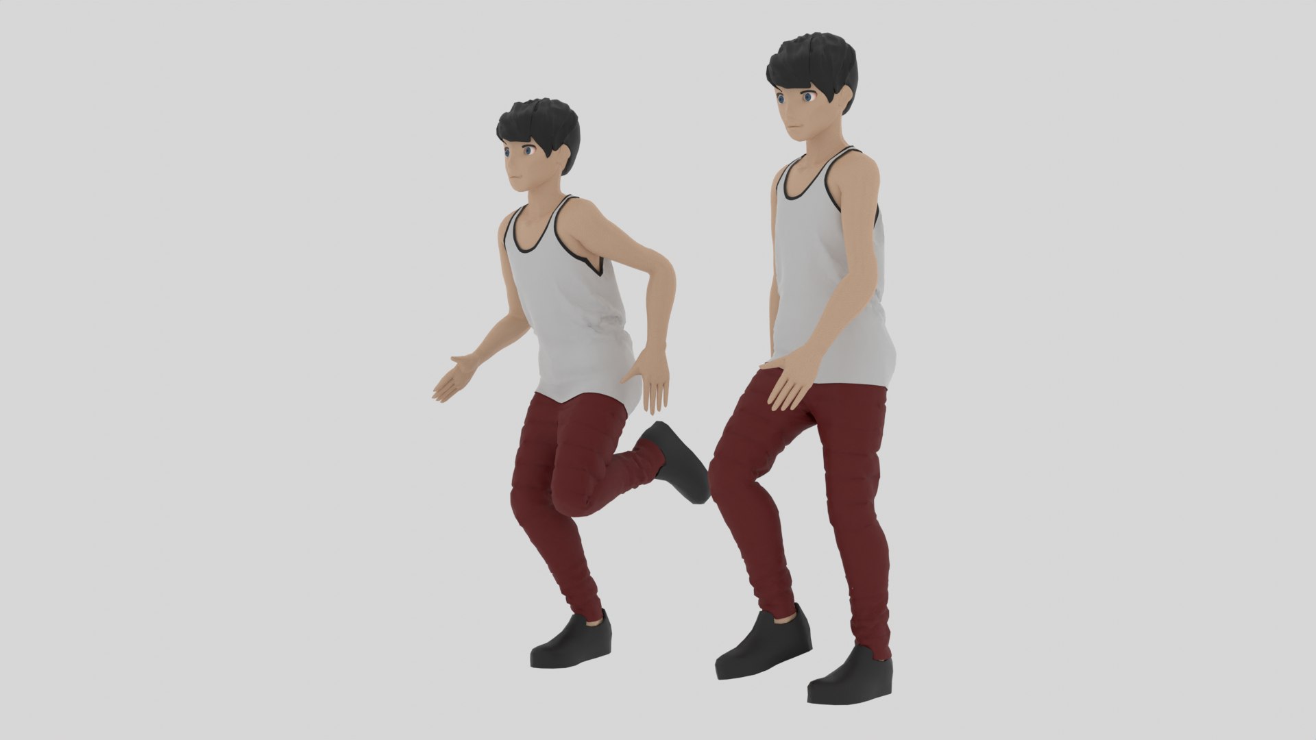 3D Model Cartoon Character Walking And Running Animation - TurboSquid ...