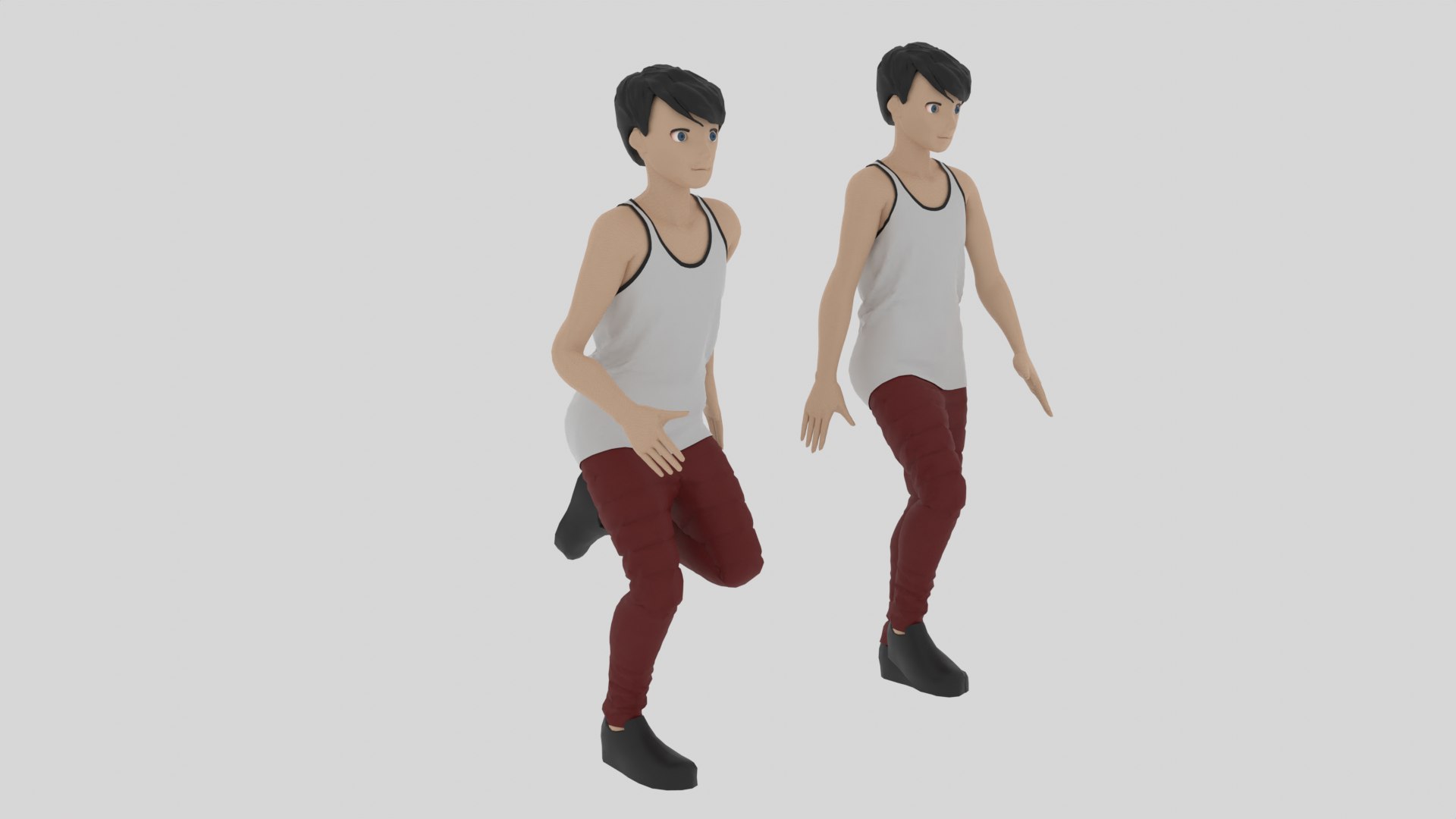 3D Model Cartoon Character Walking And Running Animation - TurboSquid ...