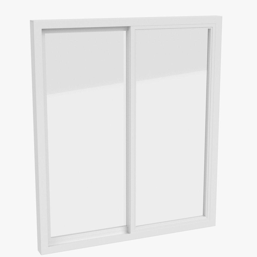 Double Rail Sliding Window Frame 3D Model - TurboSquid 1700921