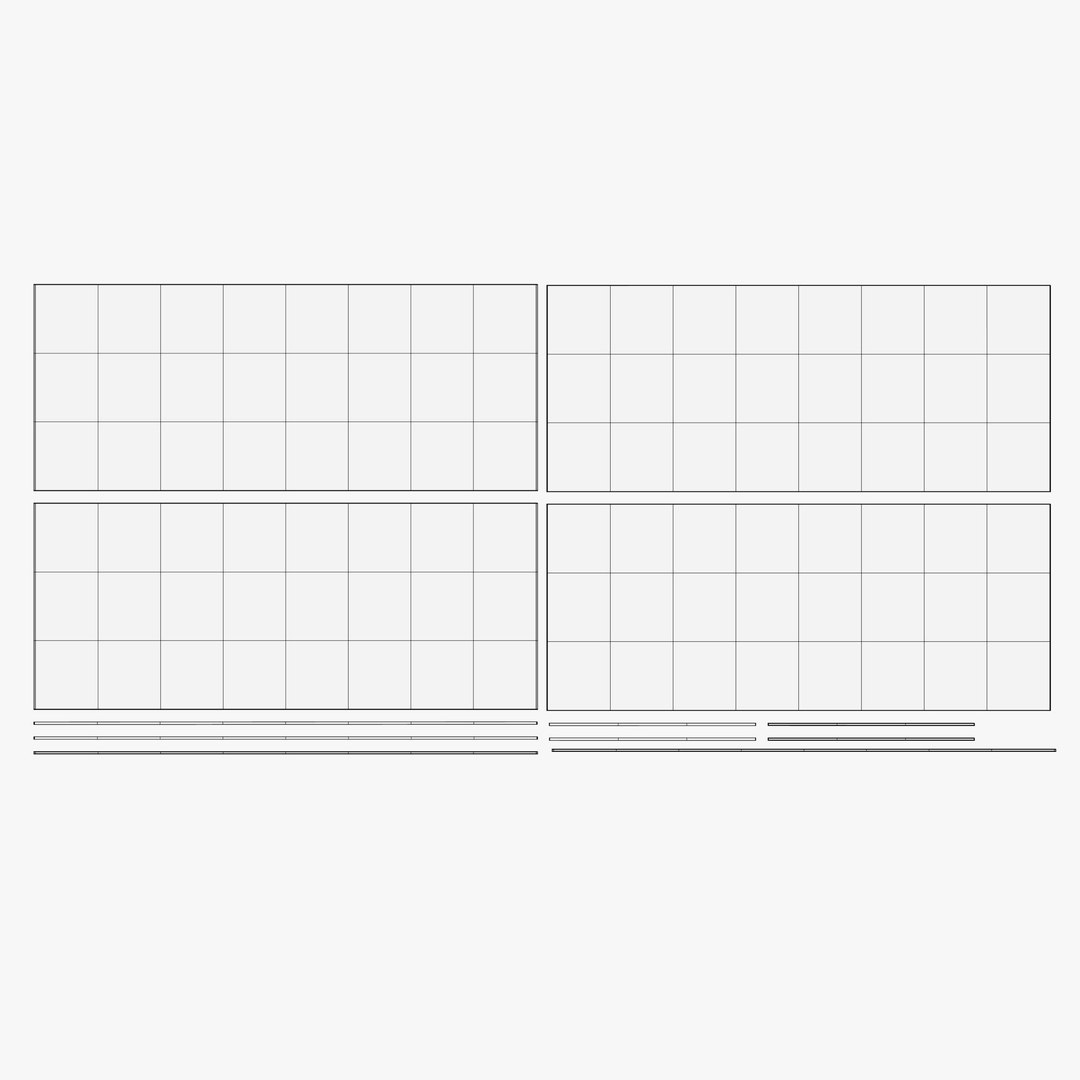 Double Rail Sliding Window Frame 3D Model - TurboSquid 1700921