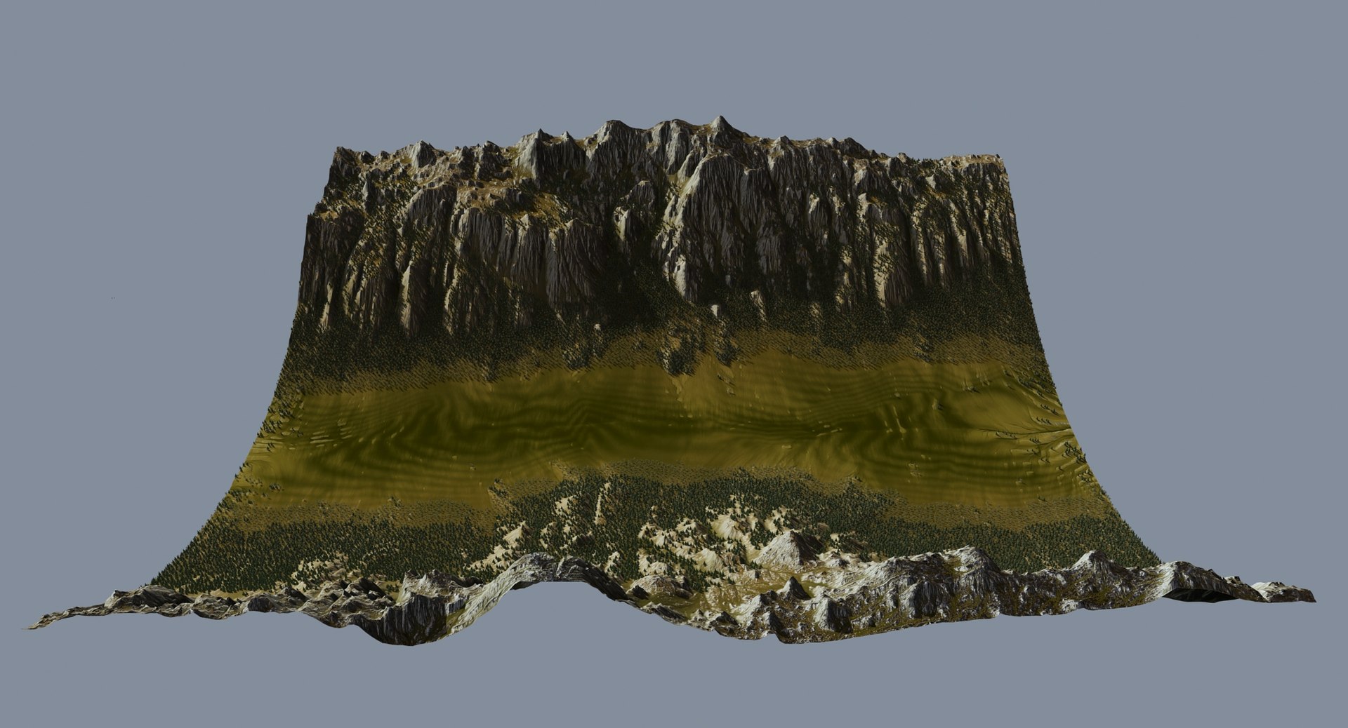 Scene Terrain Forest 3D Model - TurboSquid 1472793