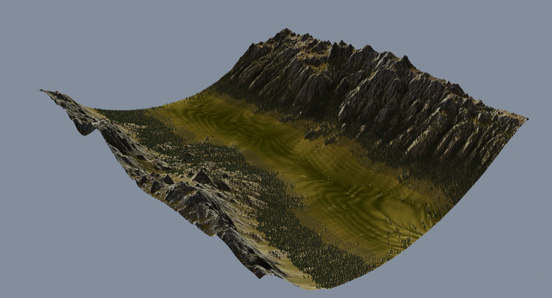 Scene Terrain Forest 3D Model - TurboSquid 1472793