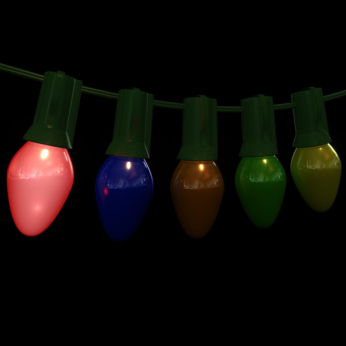 3d model 2 pack christmas lights