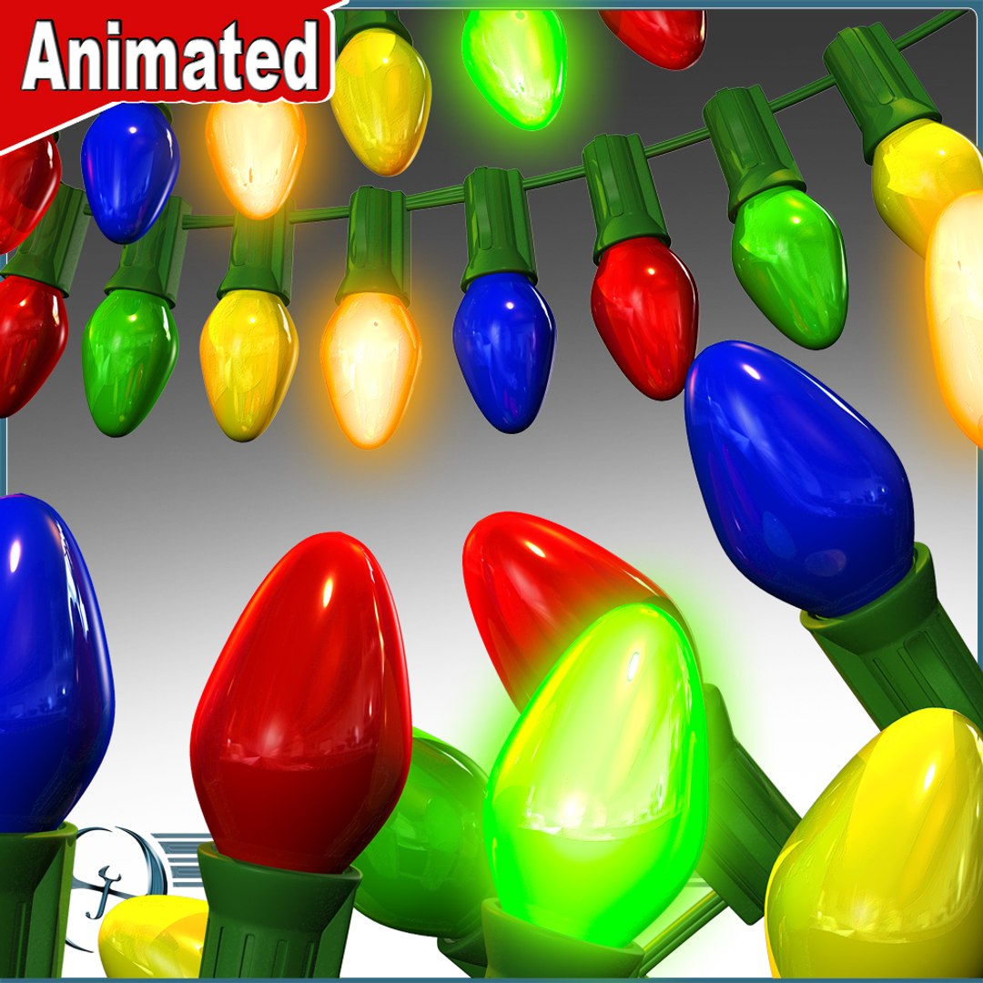 3d Model 2 Pack Christmas Lights