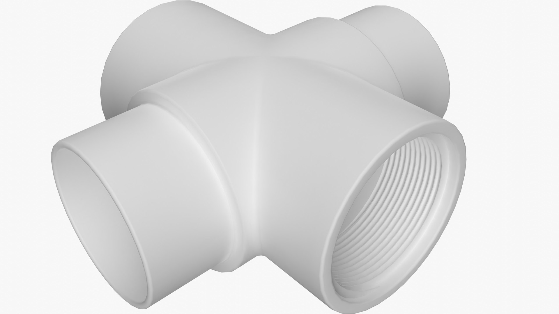 PVC Cross Female X Spigot 3D Model - TurboSquid 2093826