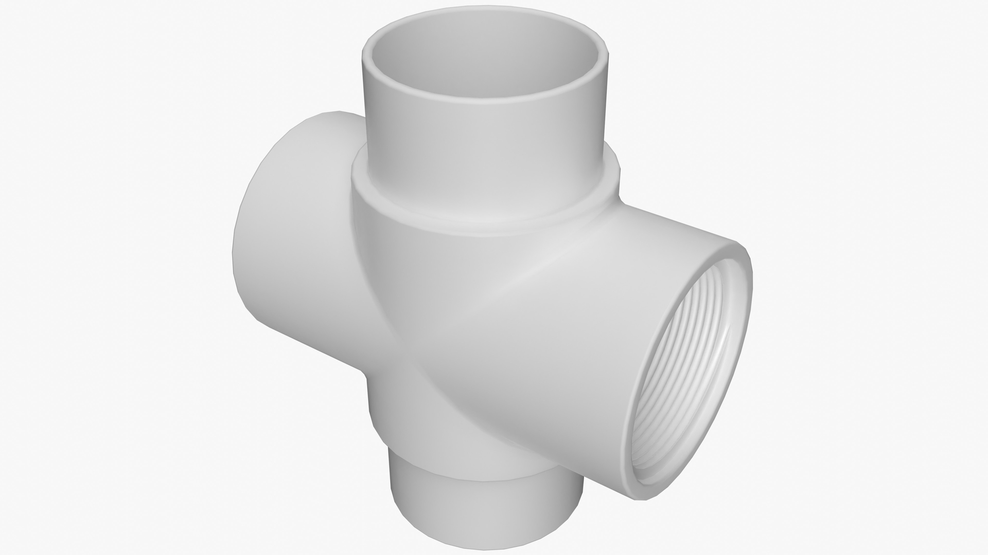PVC Cross Female X Spigot 3D Model - TurboSquid 2093826