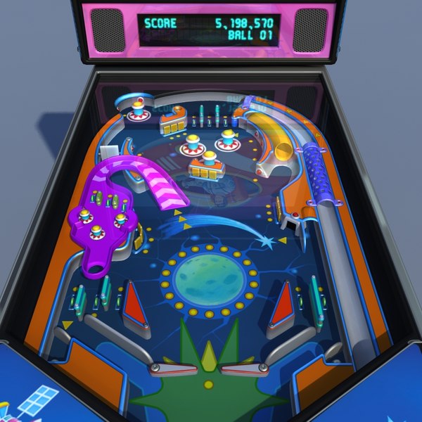 3d model pinball machine 02