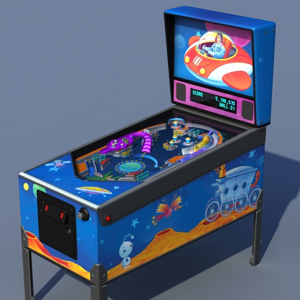 3d model pinball machine 02