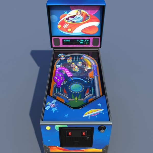 3d model pinball machine 02