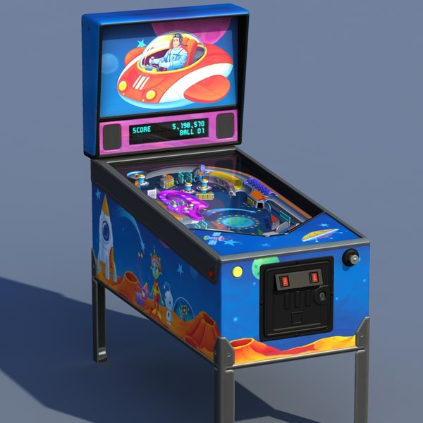 3d model pinball machine 02