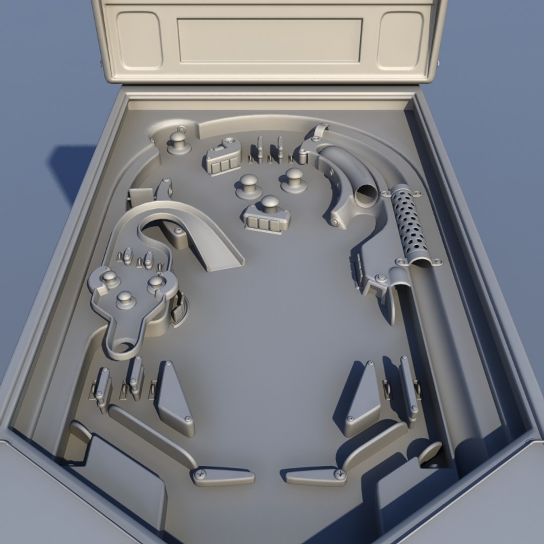 3d Model Pinball Machine 02