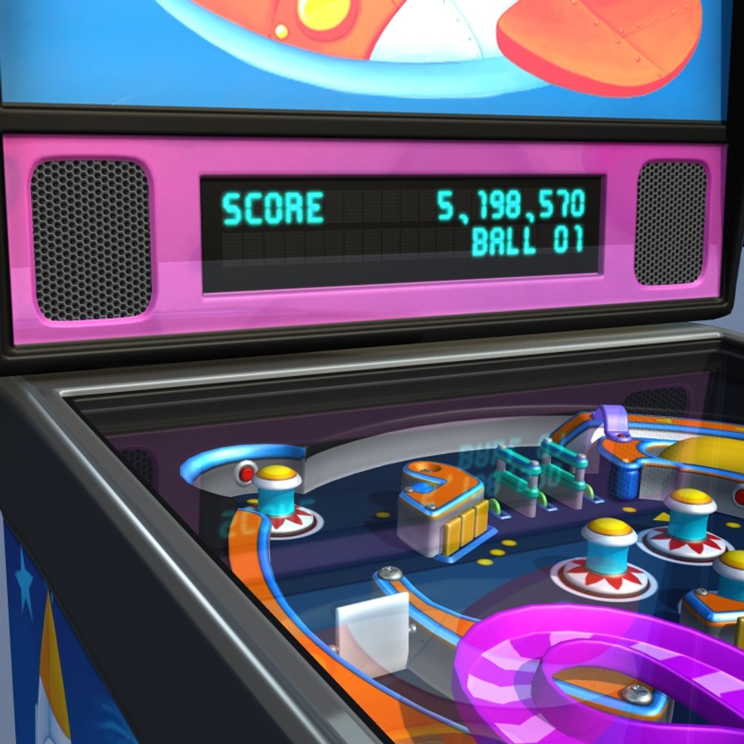 3d Model Pinball Machine 02