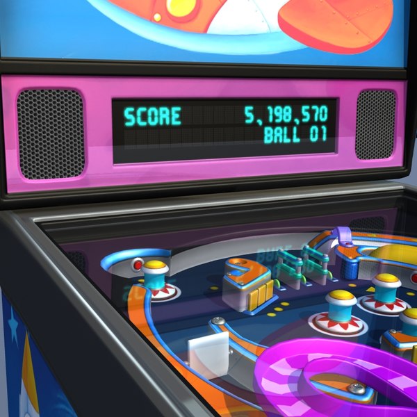 3d model pinball machine 02