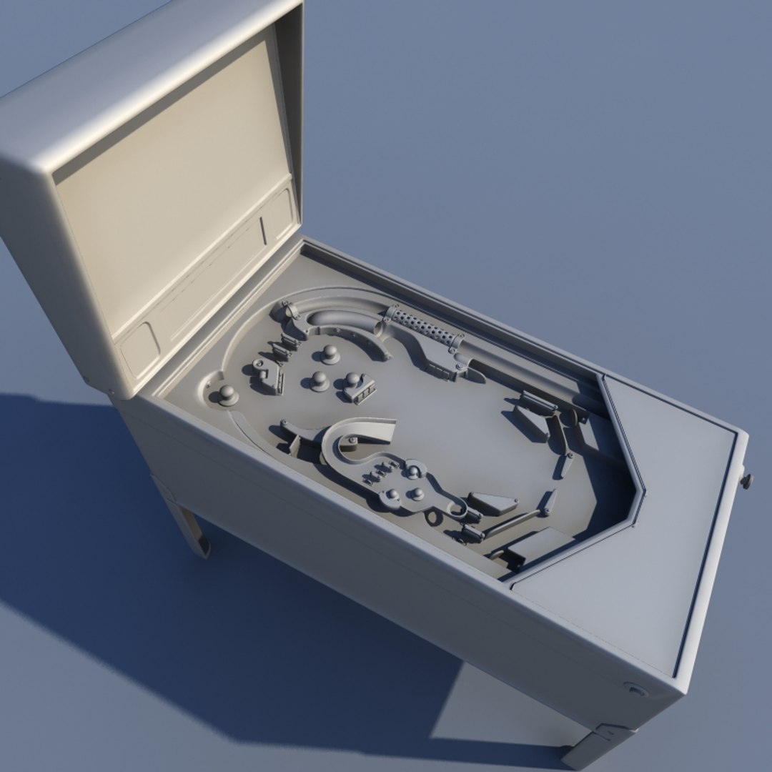 3d model pinball machine 02