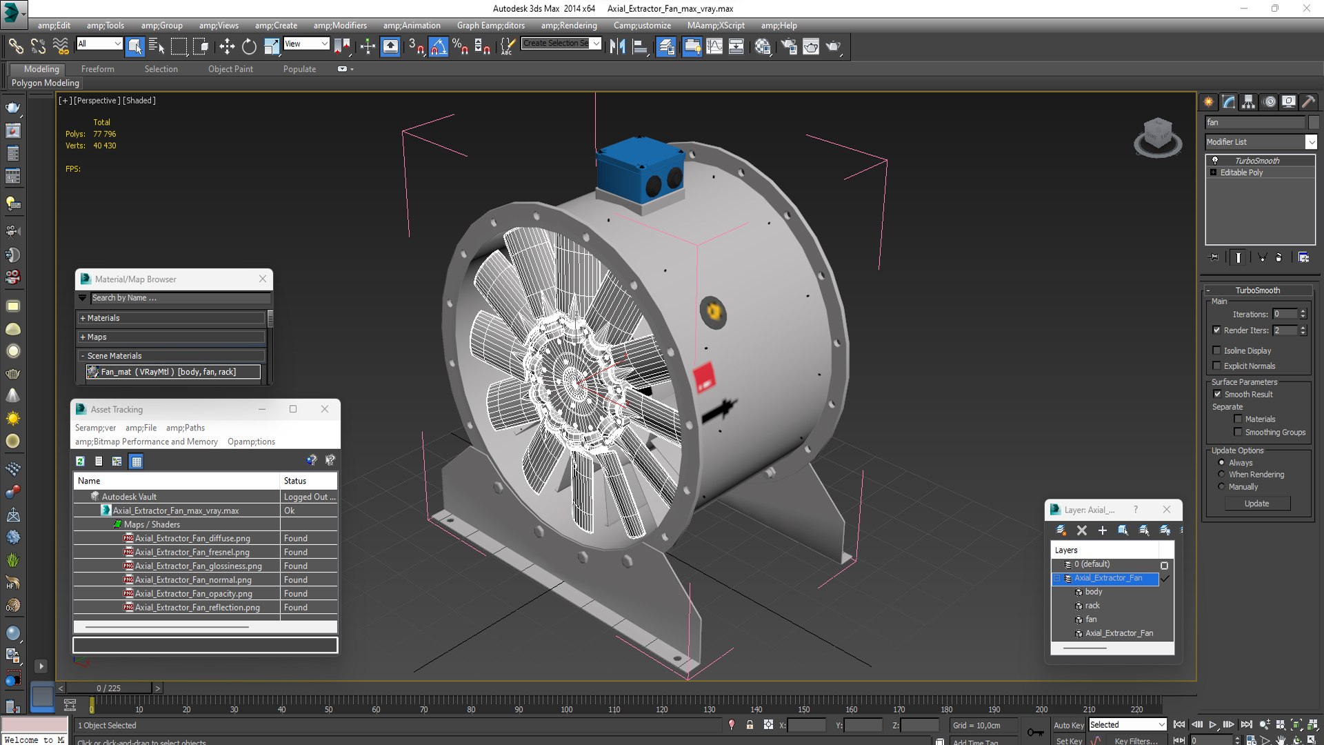3D Axial Extractor Fan Model - TurboSquid 2184603