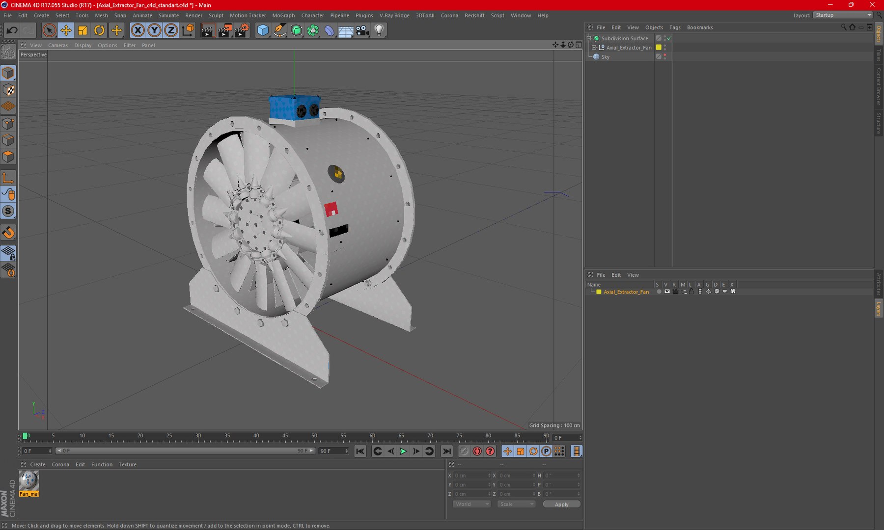 3D Axial Extractor Fan Model - TurboSquid 2184603