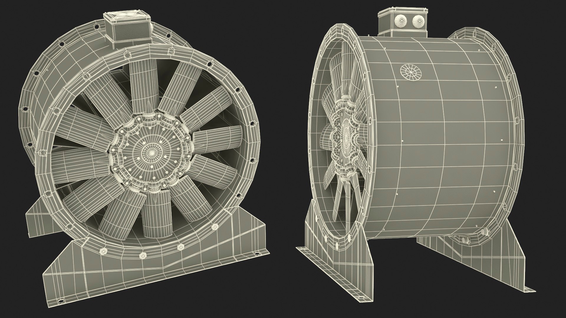 3D Axial Extractor Fan Model - TurboSquid 2184603