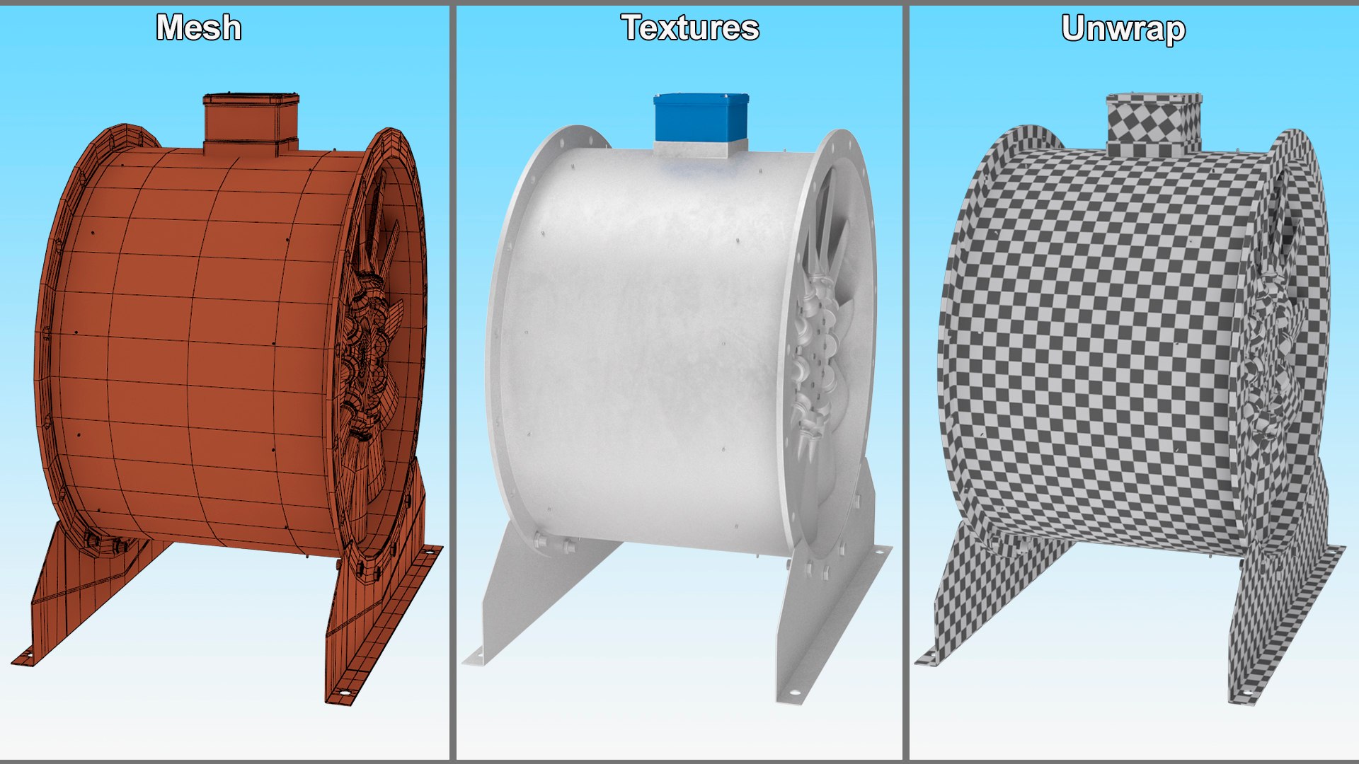 3D Axial Extractor Fan Model - TurboSquid 2184603