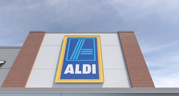 Exterior retail aldi grocery store 3D model - TurboSquid 1253066