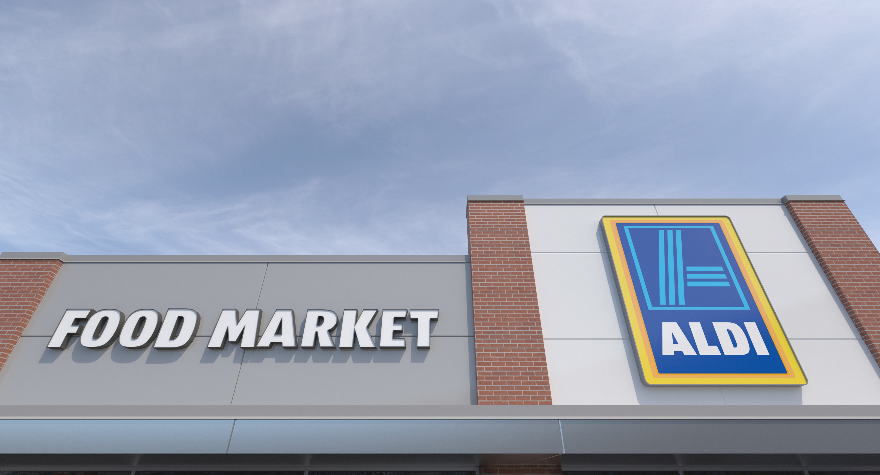 Exterior retail aldi grocery store 3D model - TurboSquid 1253066