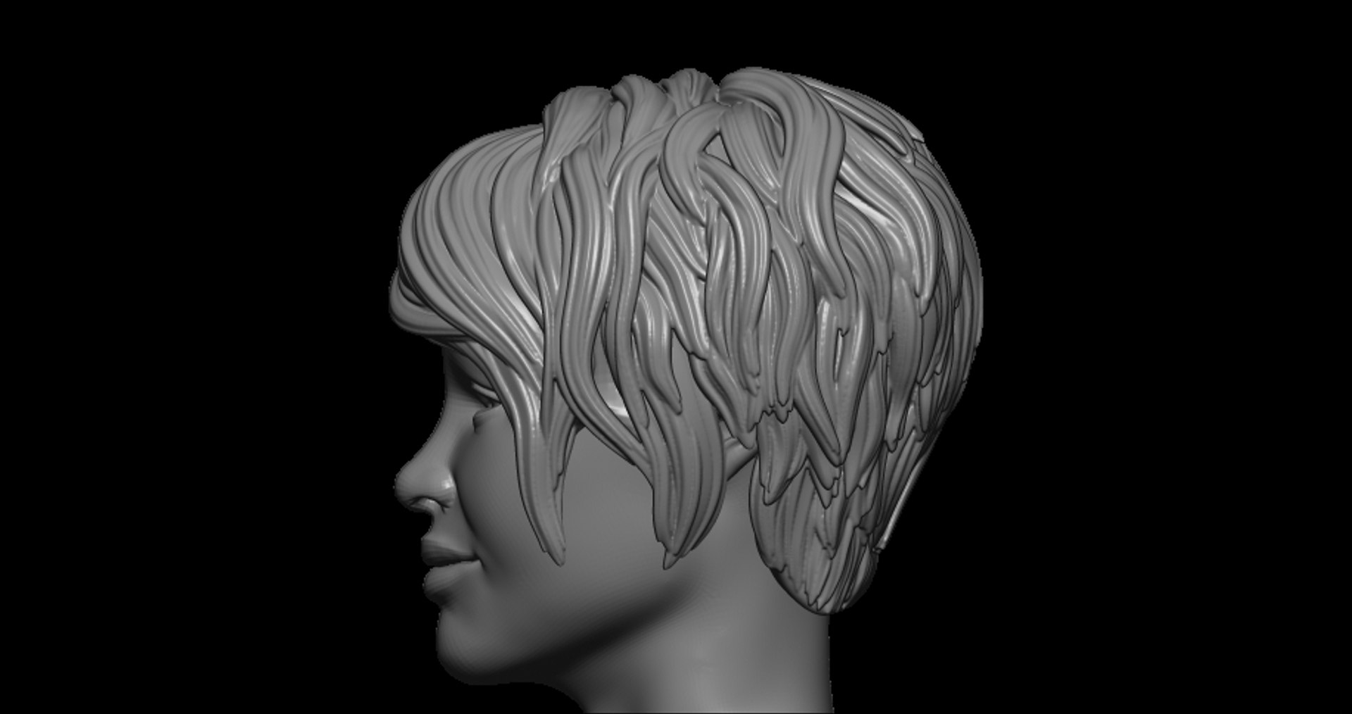 3D Female Hair Model - TurboSquid 1584603