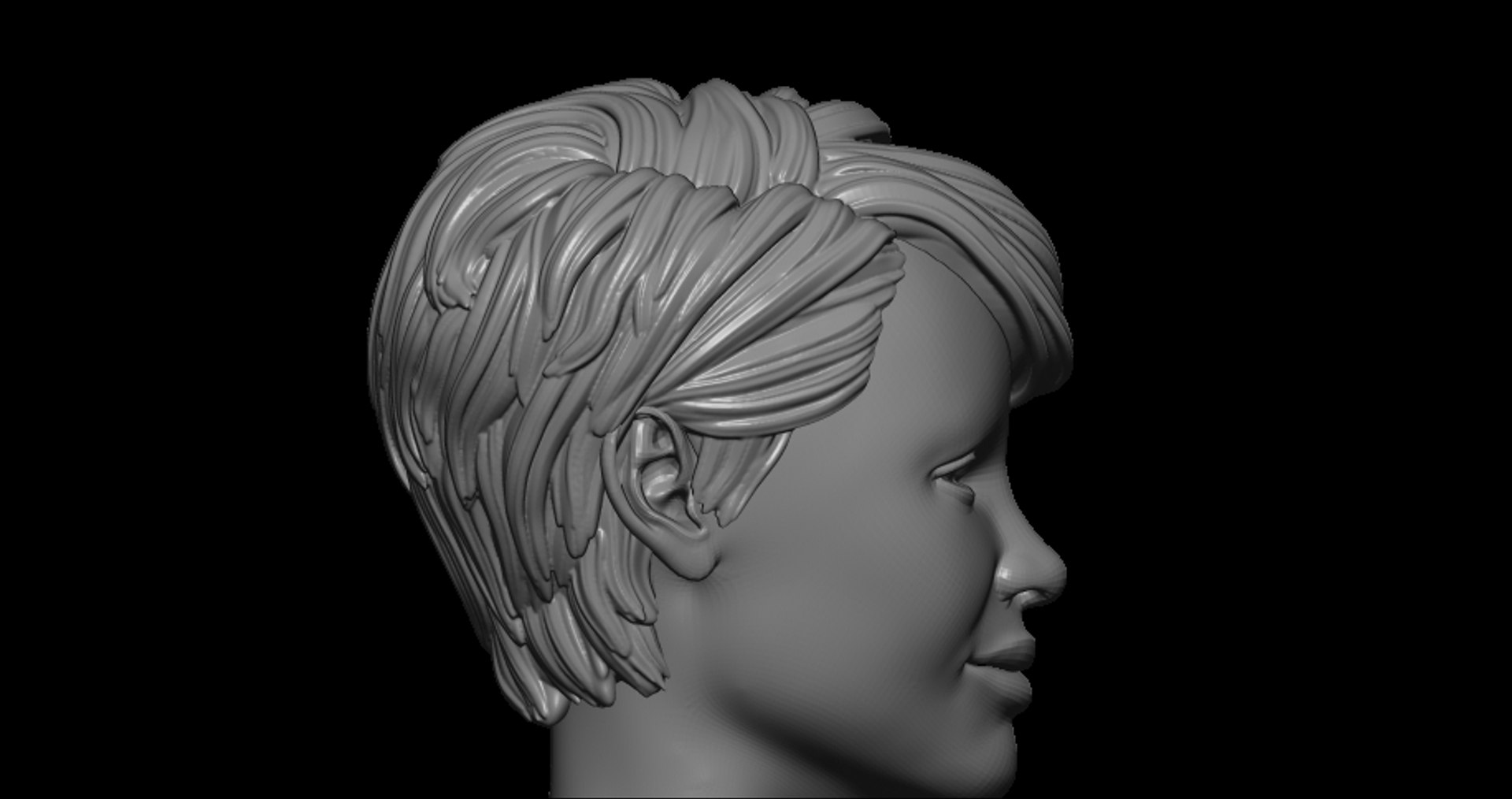 3D Female Hair Model - TurboSquid 1584603