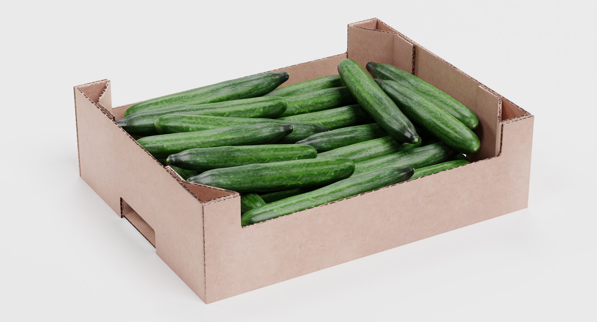 3D Model Cucumbers Box - TurboSquid 1405410